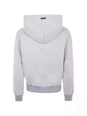 Fear Of God Logo-embroidered Hoodie - Grey