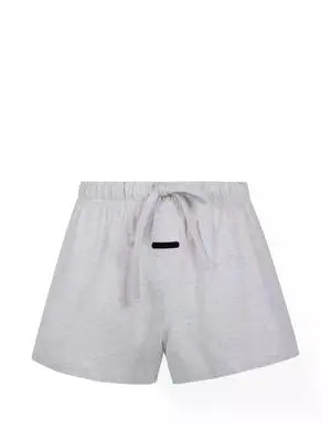 Fear Of God Logo-patch Track Shorts - Grey