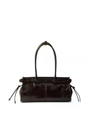 Prada Bonnie Medium Leather Handbag - Brown