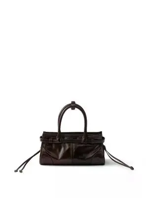 Prada Bonnie Leather Mini Handbag - Brown