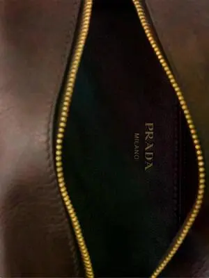 Prada Antiqued Leather Top-handle Mini-bag - Brown