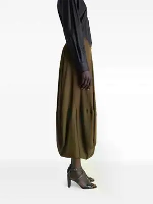 LEMAIRE Crêpe De Chine Viscose Balloon Skirt - Brown