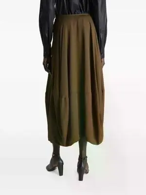 LEMAIRE Crêpe De Chine Viscose Balloon Skirt - Brown