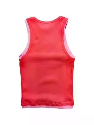 CHARLES JEFFREY Logo Embroidered Layered Tank Top