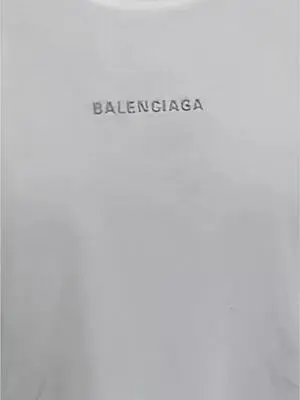 Balenciaga Logo-embroidered Distressed-effect T-shirt