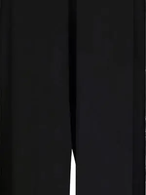 Max Mara Pleated Jersey Palazzo Pants - Black