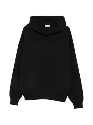 Fear Of God Ribbed-trim Hoodie - Black