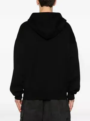 Fear Of God Ribbed-trim Hoodie - Black