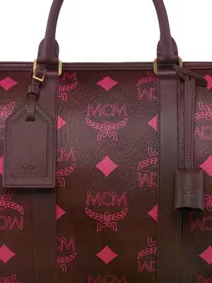Mcm Small Ottomar Maxi Visetos Weekender Bag - Brown