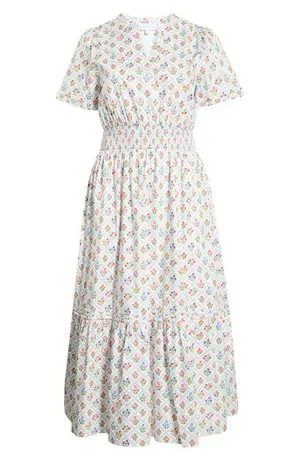 SUGARLIPS Floral Print Poplin Maxi Dress