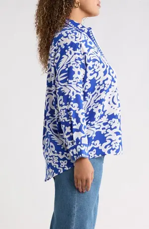 SUGARLIPS Printed Relaxed Fit Button-up Shirt