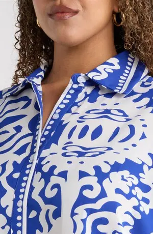 SUGARLIPS Printed Relaxed Fit Button-up Shirt