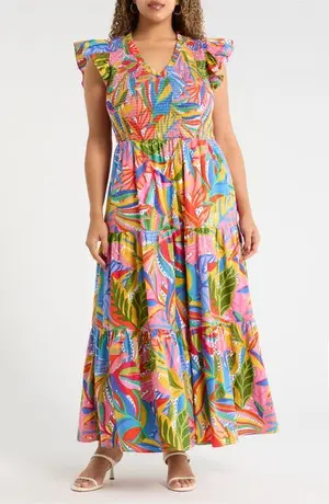 SUGARLIPS Tiered Midi Dress