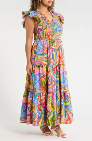 SUGARLIPS Tiered Midi Dress