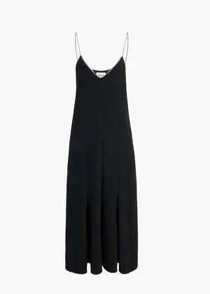 Khaite Iben A-line Slip Dress - Black
