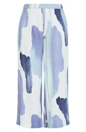 City Chic Printed Wide Leg Pants