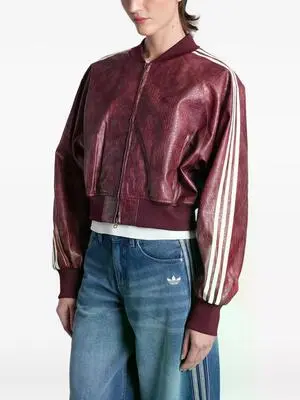 Adidas Crocodile-effect Side-stripe Jacket