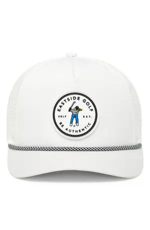EASTSIDE GOLF Signature Tournament Snapback Baseball Cap - Bright White