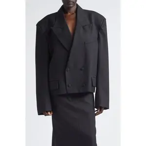 Vaquera Slouchy Double-breasted Wool Jacket