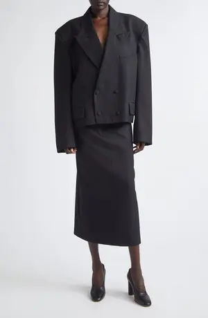 Vaquera Slouchy Double-breasted Wool Jacket
