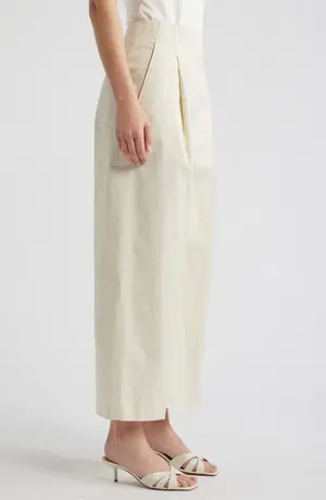 BOSS Tulotta Pleated Wide Leg Pants - Light Pumice