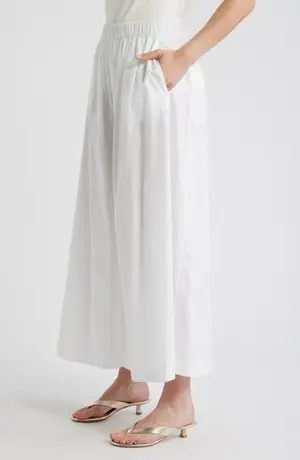 BOSS Talini Cotton Wide-leg Pants
