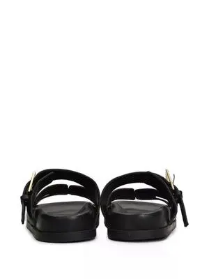 AREZZO Buckle Fastening Leather Flat Sandals