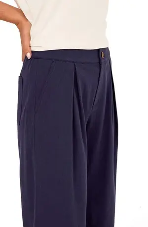 THREADS 4 THOUGHT Mikki Pleated Stretch Twill Crop Pants - Stargazer