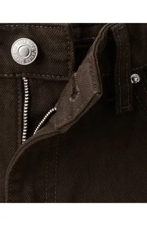 Mango Denim Straight-leg Shorts - Chocolate