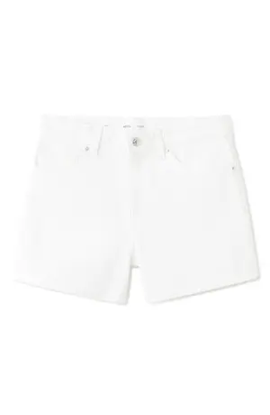 Mango Denim Straight-leg Shorts - White