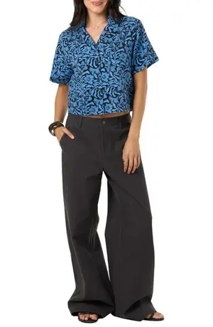 O'Neill Og Remi Wide Leg Denim Pants - Dark Shadow