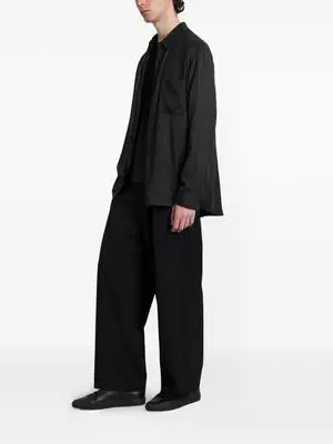 Attachment Pleated Wide-leg Trousers