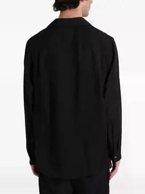Attachment D-ring Flap-pocket Shirt - Black