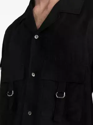 Attachment D-ring Flap-pocket Shirt - Black