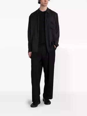 Attachment Crew-neck Short-sleeve T-shirt - Black