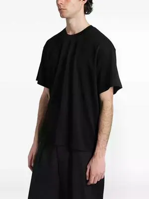 Attachment Crew-neck Short-sleeve T-shirt - Black