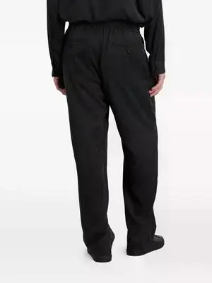 Attachment Pleated Drawstring Straight-leg Trousers