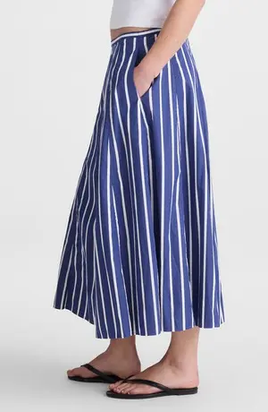 Madewell A-line Poplin Midi Skirt