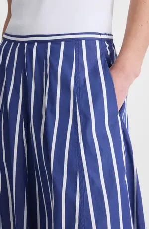 Madewell A-line Poplin Midi Skirt