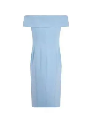 Ralph Lauren Off-shoulder Slit Dress - Blue
