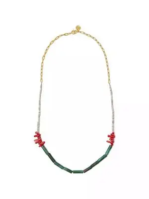 Undercover Beaded Chain Necklace - Gold