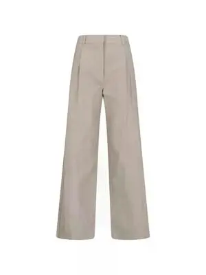 DUNST Pleated Wide-leg Trousers - Neutrals