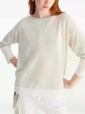 BIANCALANCIA Ribbed-trim Drop-shoulder Sweater