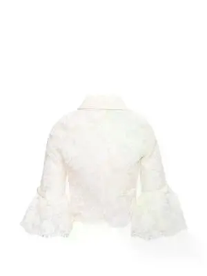 KENZIE KLAMBIE Lace Bell-sleeve Blouse