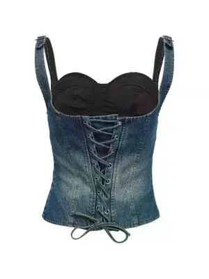 KENZIE KLAMBIE Lace-up Corset Top