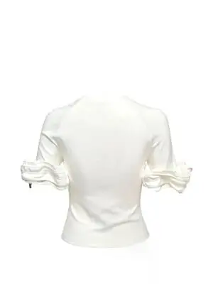 SULTRY VIRGIN Ruffle-cuff T-shirt