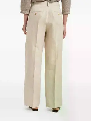Max Mara Pressed-crease Wide-leg Trousers - Neutrals