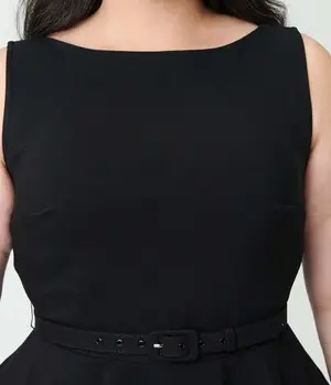 Unique Vintage Belted Devon Swing Dress