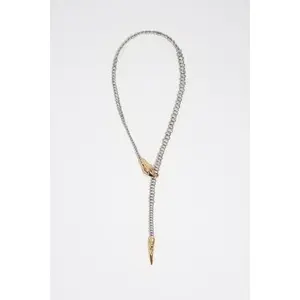 Bimba Y Lola Engraved Logo Metal Necklace - Silver