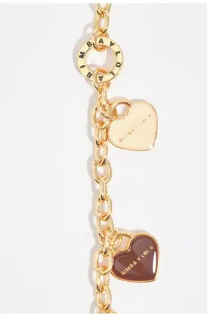 Bimba Y Lola Heart Logos Chain Necklace